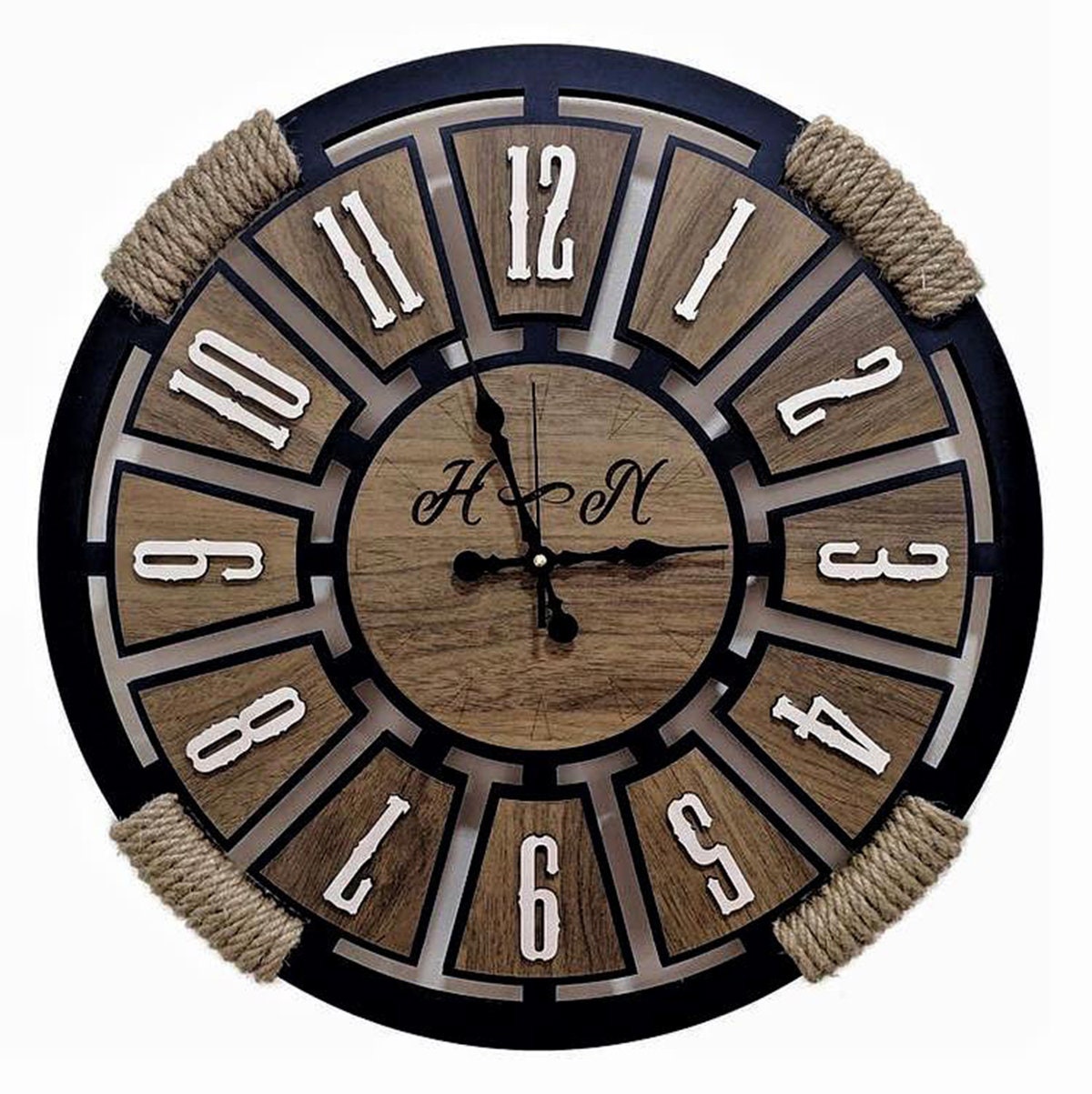 Wooden Rope Decorative Wall Clock,stunning and Sophisticated Stylish ...