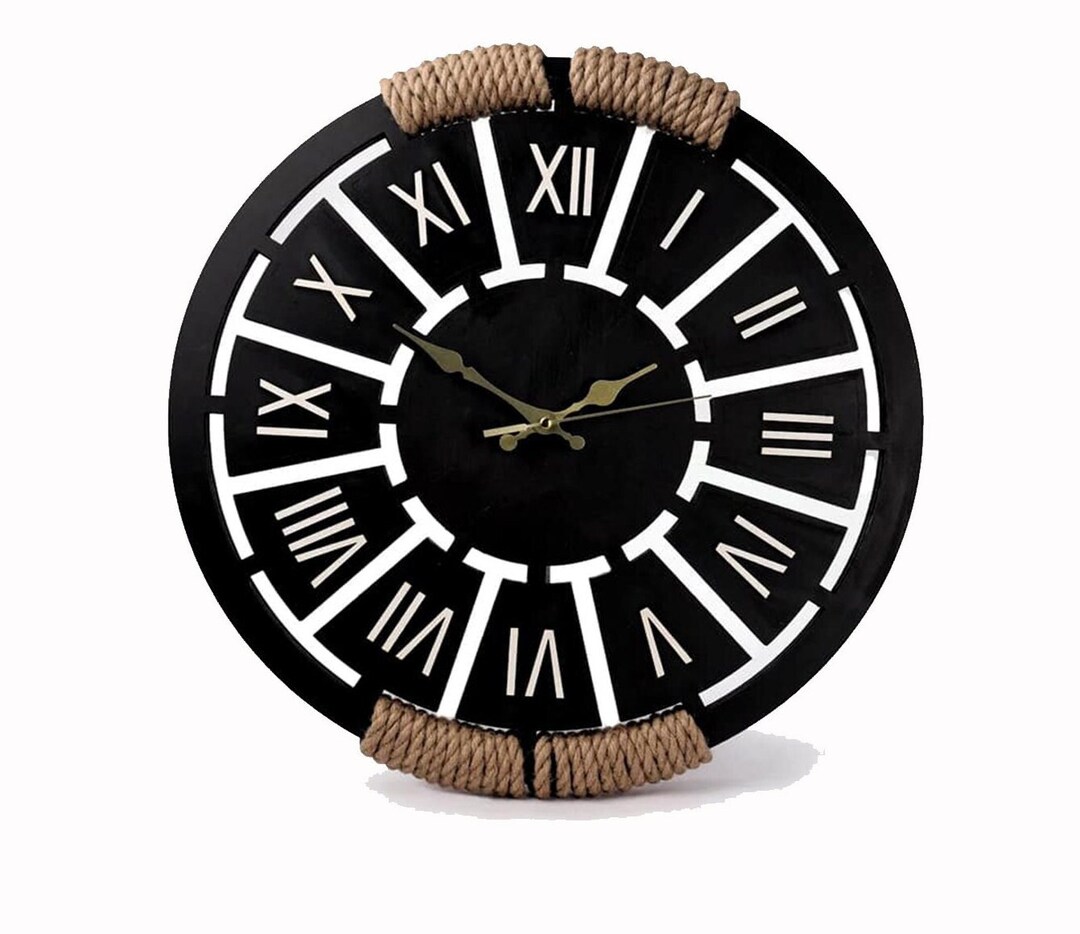 Wooden Rope Decorative Wall Clock,stunning and Sophisticated Stylish ...