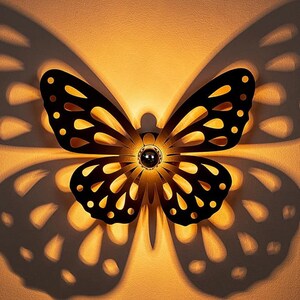 Shadow Lamp, Wooden Lamp,wall Decor, Wall Art, Wall Shadow Lamp, Black ...