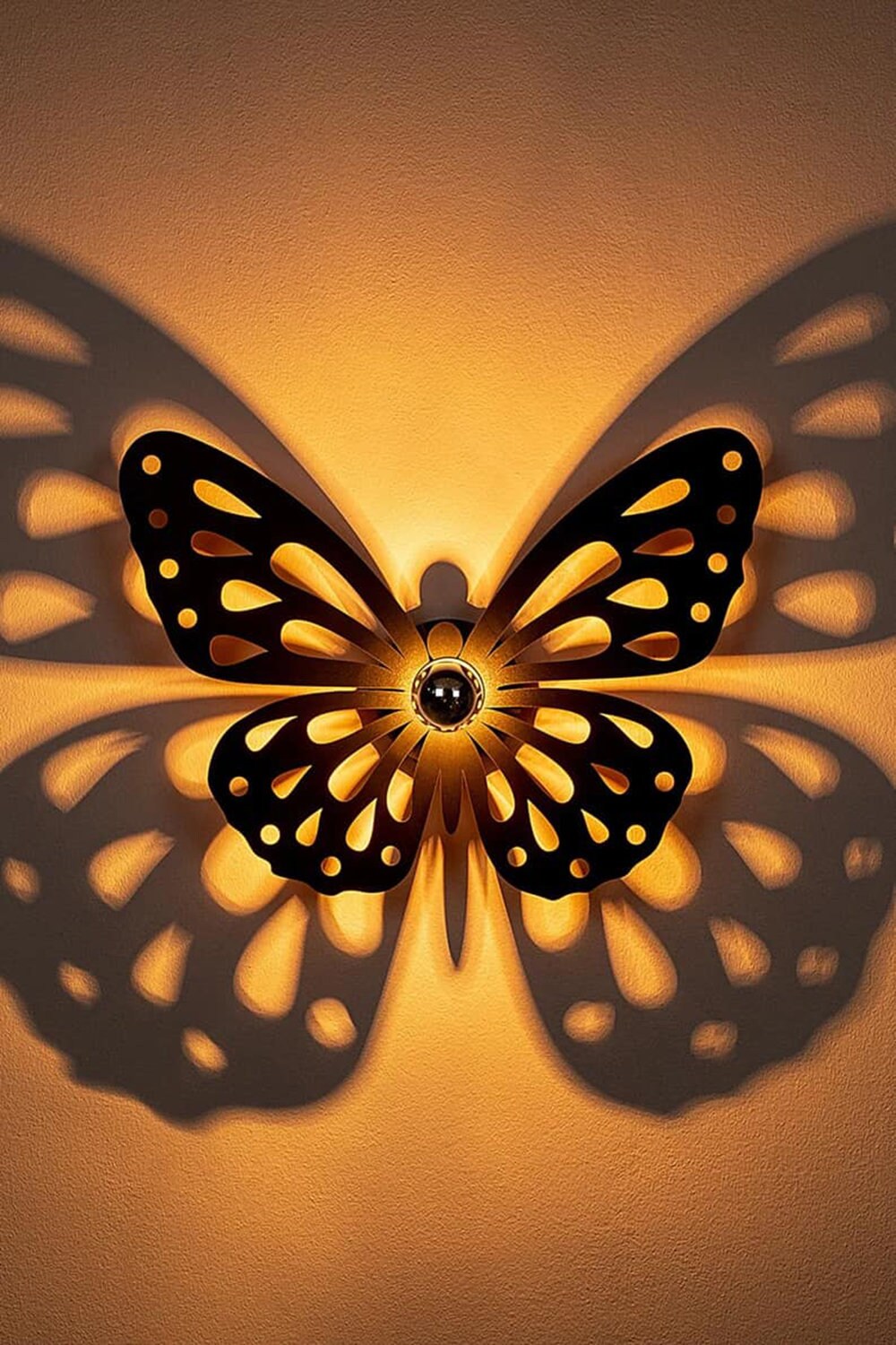 Shadow Lamp, Wooden Lamp,wall Decor, Wall Art, Wall Shadow Lamp, Black ...