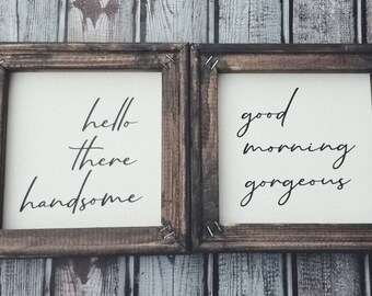 Hello Handsome Sign | Etsy