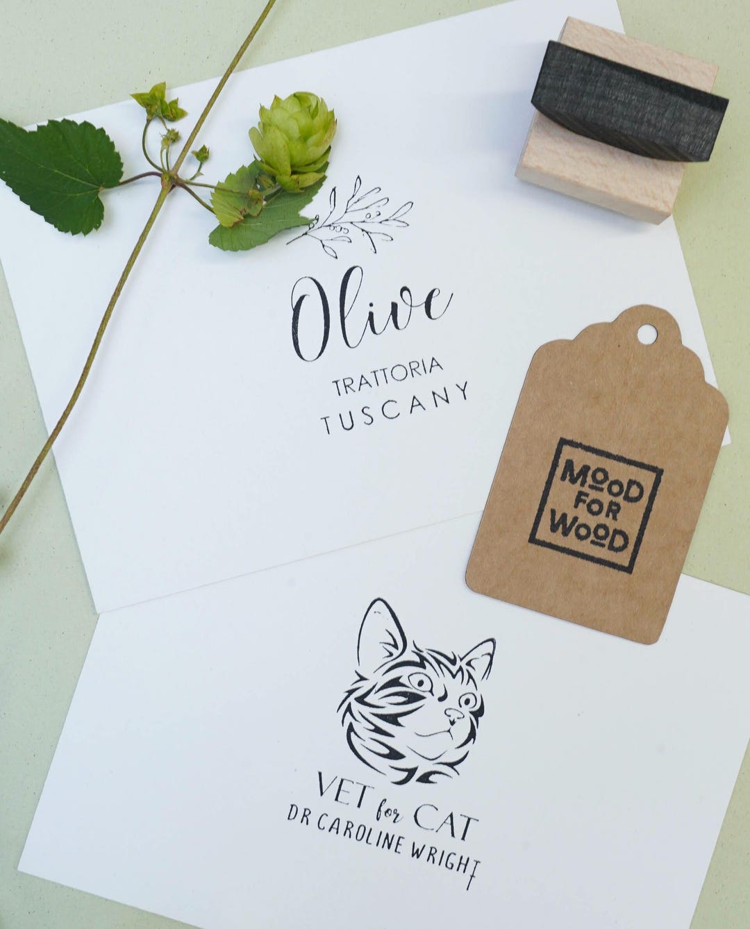 Custom Logo Stamp: Recycled Wood, Personalized Company Stamp - Etsy