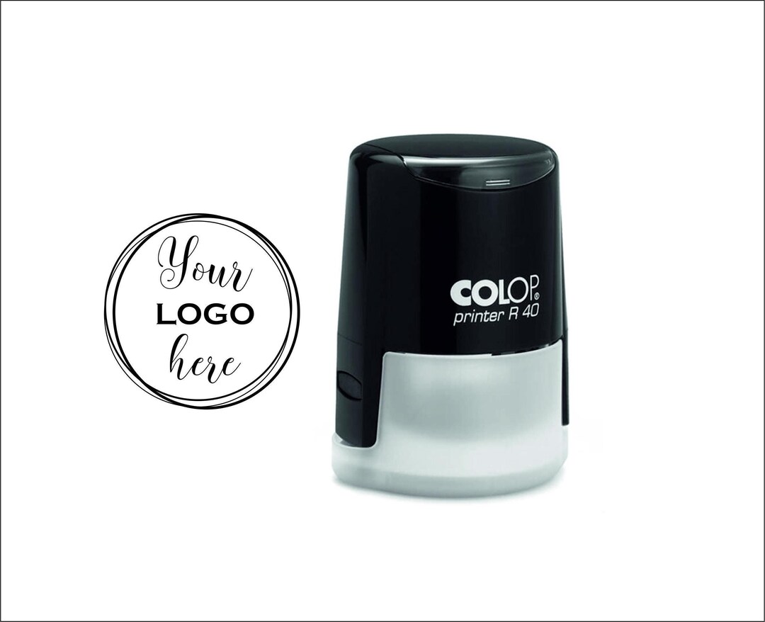 Round Logo Stamp: Custom Business Stamp, Your File - Etsy