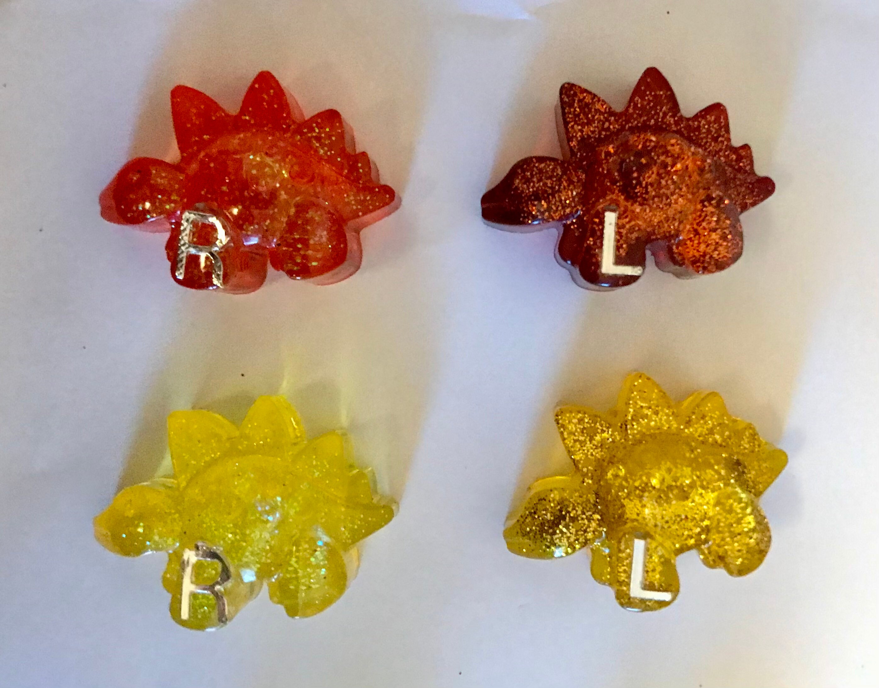Pair of Glittery Stegosaurus Shape X-ray Markers - Etsy