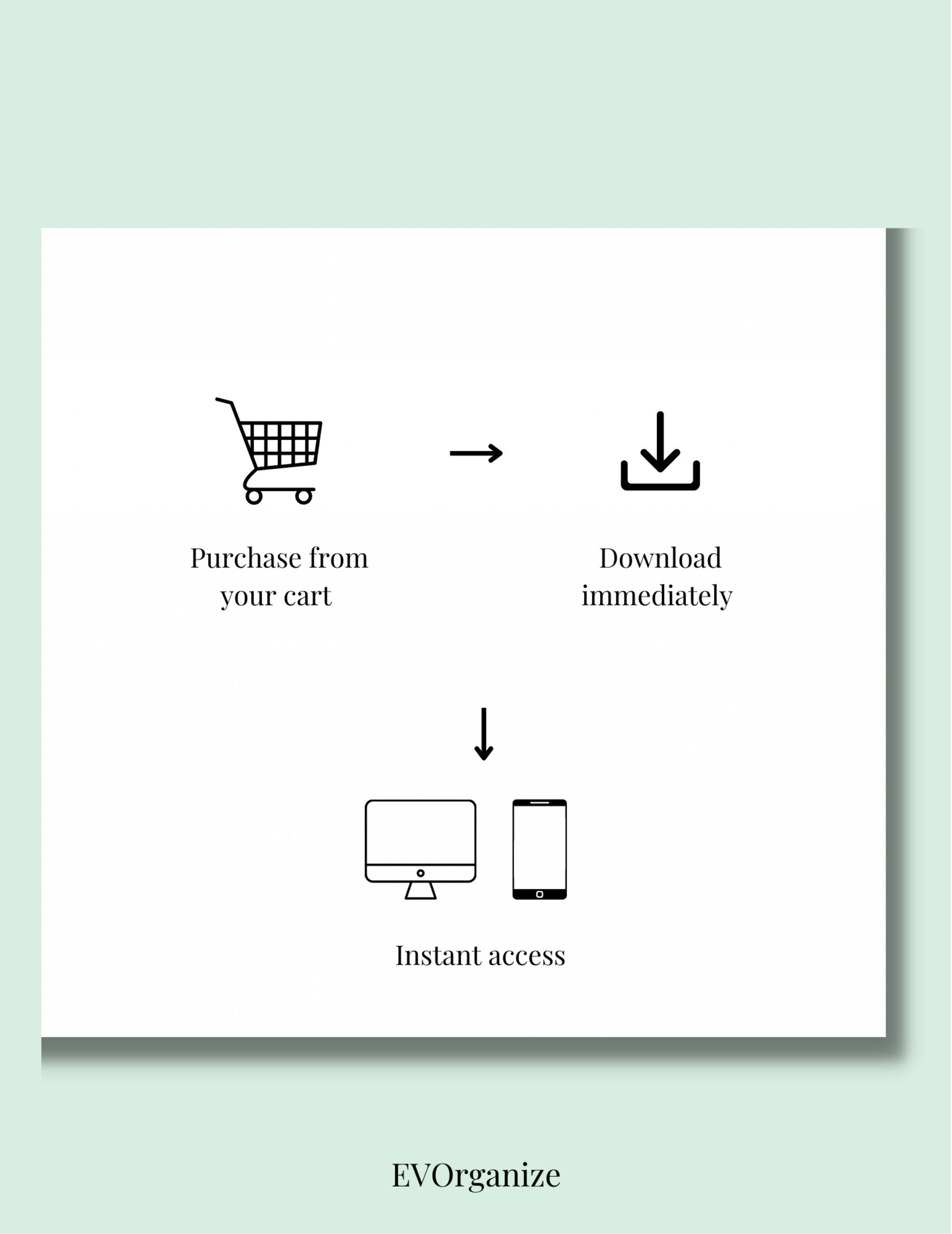 Five Column Blank Checklist. Printable + Fillable PDF. A4, A5 & Letter ...