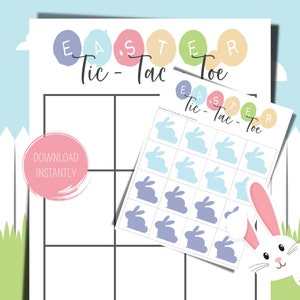 Printable Games Easter Tic-tac-toe Easter Games Easter - Etsy