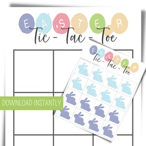Printable Games | Easter Tic-tac-toe | Easter Games | Easter Day | Tic ...
