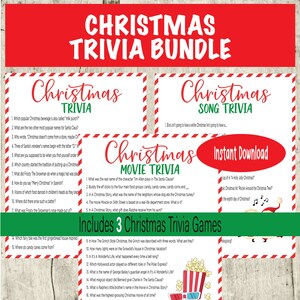 Christmas Printable Games Christmas Trivia Game Christmas - Etsy