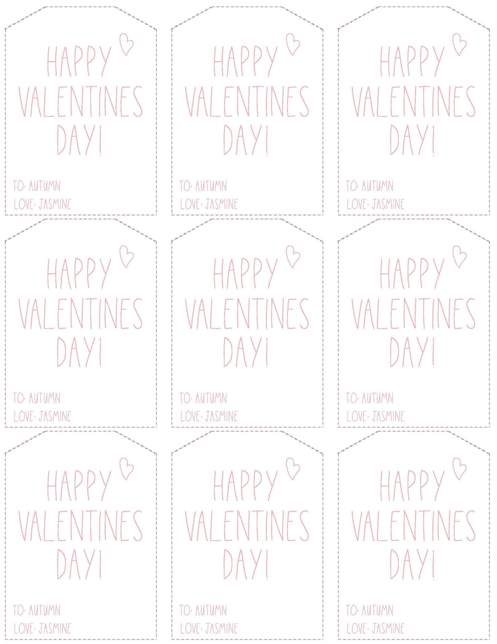 Valentine's Day Gift Tags, Tags, Printable Tags, Editable Valentine ...