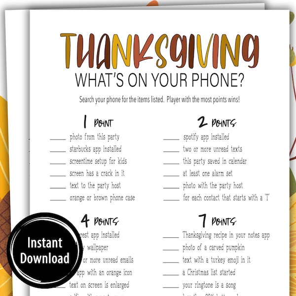 Whats on Your Phone Game - Etsy