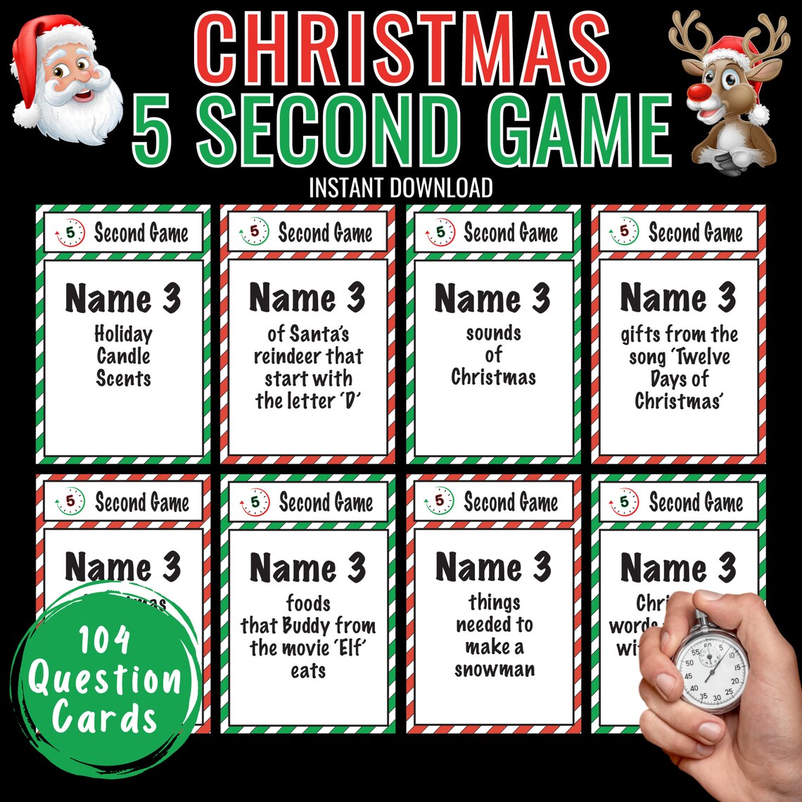 Christmas 5 Second Game Office Party Christmas Game Family Christmas ...