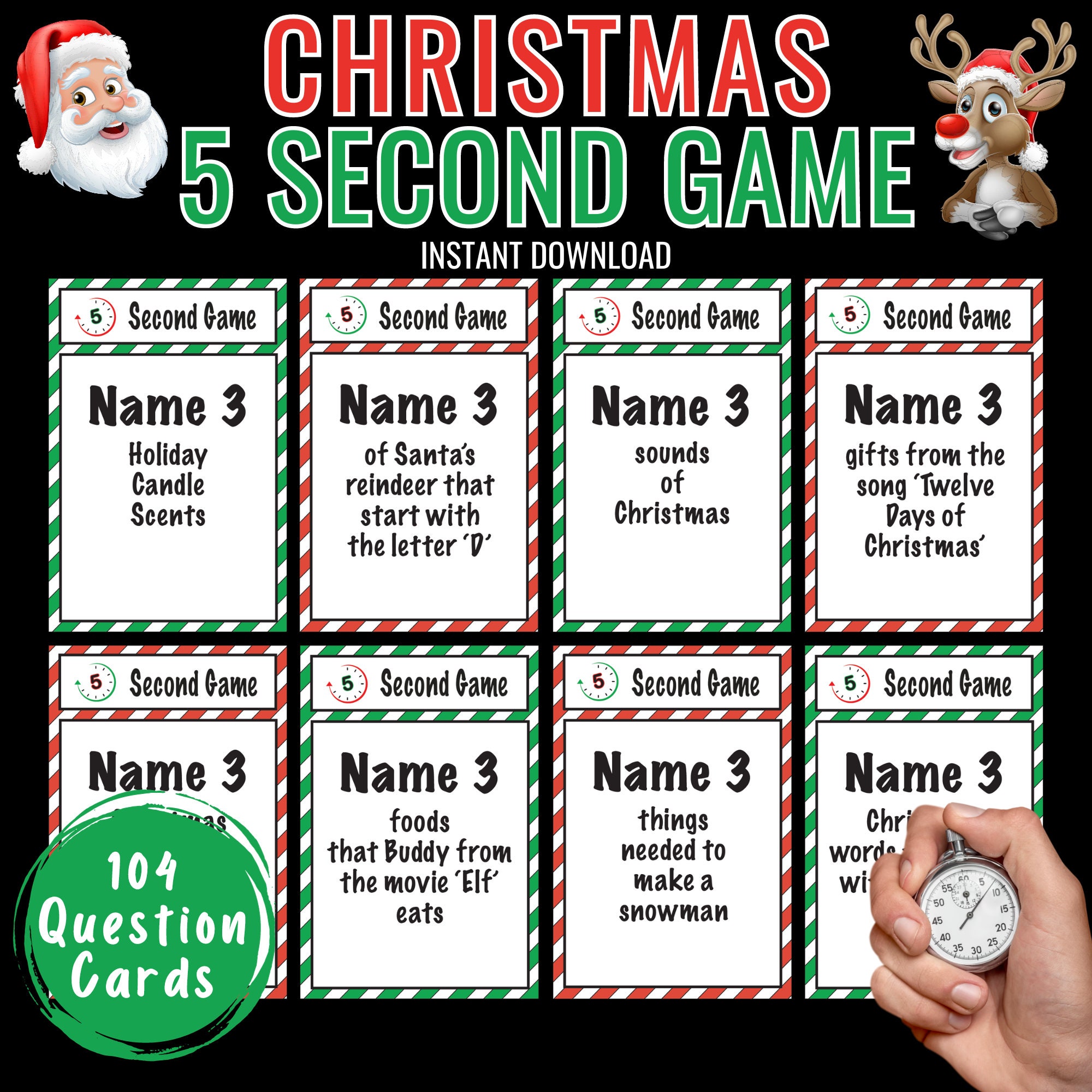 Christmas 5 Second Game Office Party Christmas Game Family Christmas ...