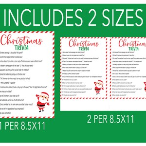 Christmas Printable Games Christmas Trivia Game Christmas - Etsy