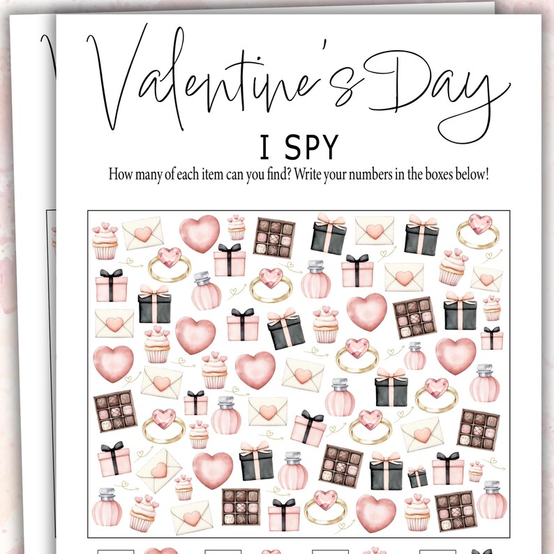 Fun Printable Valentine I SPY Search | Find the Valentine Pictures ...