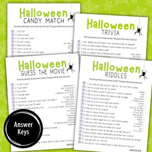 Halloween Printable Game Bundle | Halloween Riddles | Guess the ...