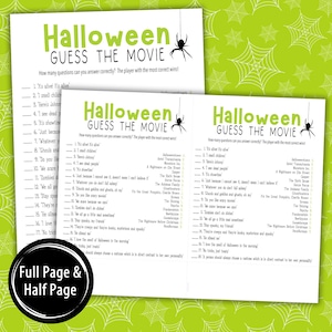Halloween Printable Game Bundle | Halloween Riddles | Guess the Halloween Movie | Halloween ...