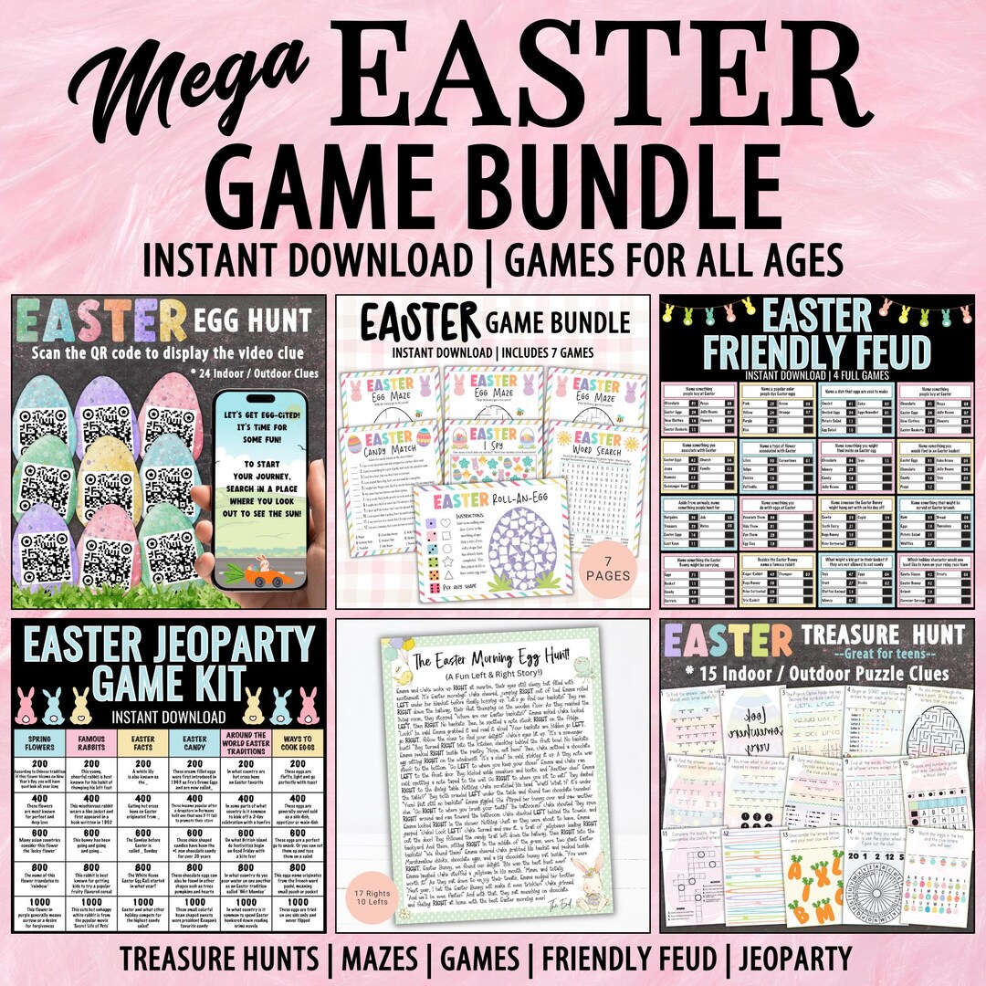 Mega Instant Download Easter Game Bundle for Easter Family Gathering ...