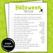 Halloween Trivia Game | Printable Halloween Party Game | Halloween ...