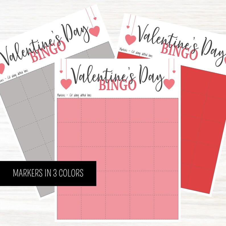 Valentines Day Bingo Game | Valentines Printable Games | Valentines ...