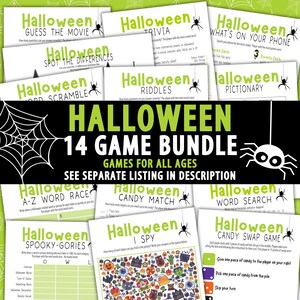 Halloween Printable Game Bundle | Halloween Riddles | Guess the ...