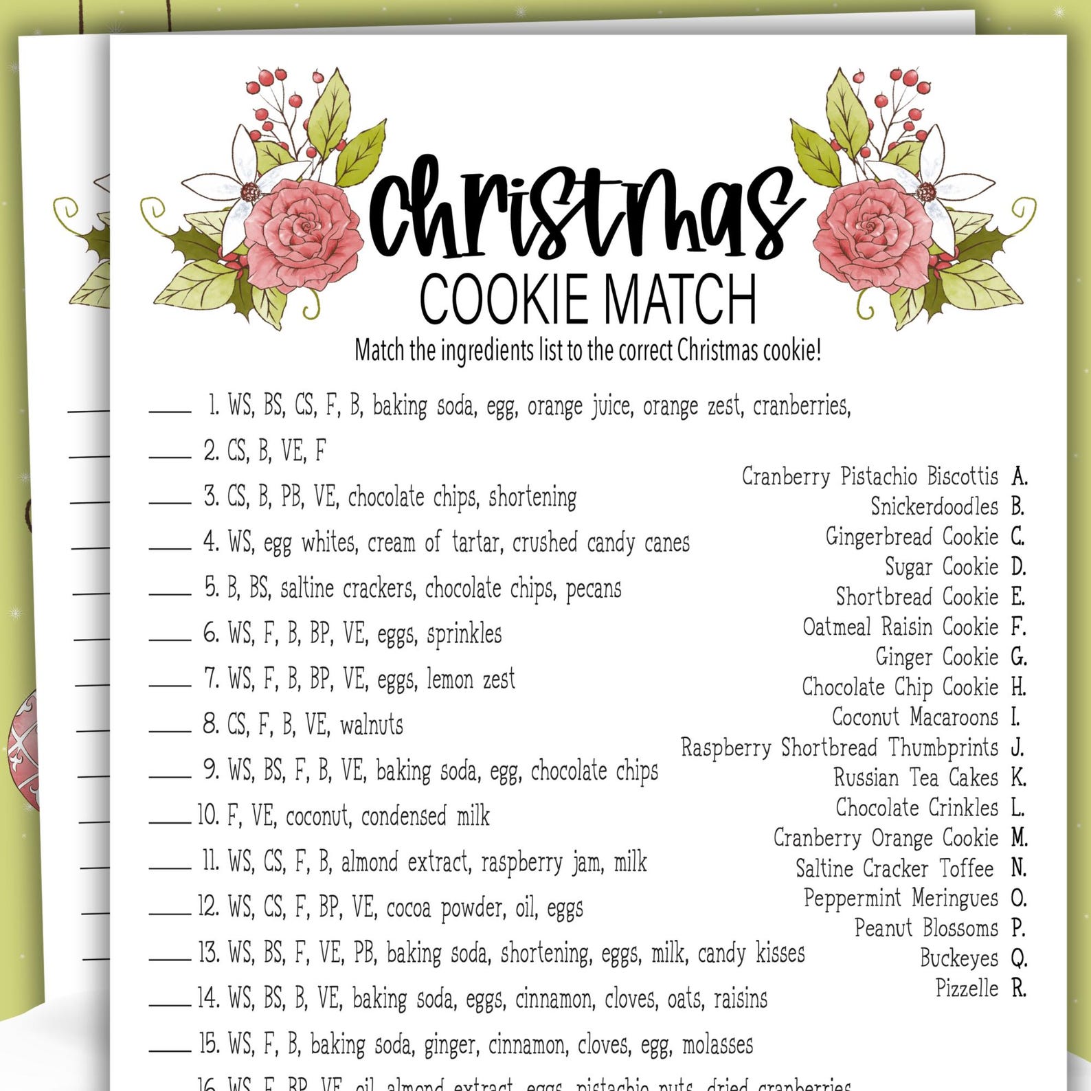 Christmas Cookie Match Game | Christmas Cookie Recipe Game | Christmas ...