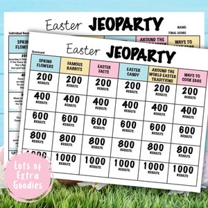 Easter Jeopardy Game | Easter Family Game | Printable Easter Party Game ...