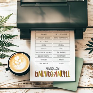 Thanksgiving Pictionary Game | Thanksgiving Office Party Game ...