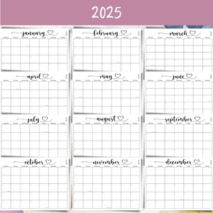 2025-2026 Printable Calendar Template Editable | Family Organizer ...