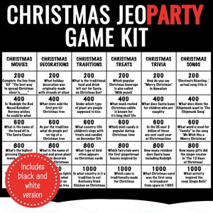 Christmas Jeopardy Game | Office Party Christmas Game | Family ...
