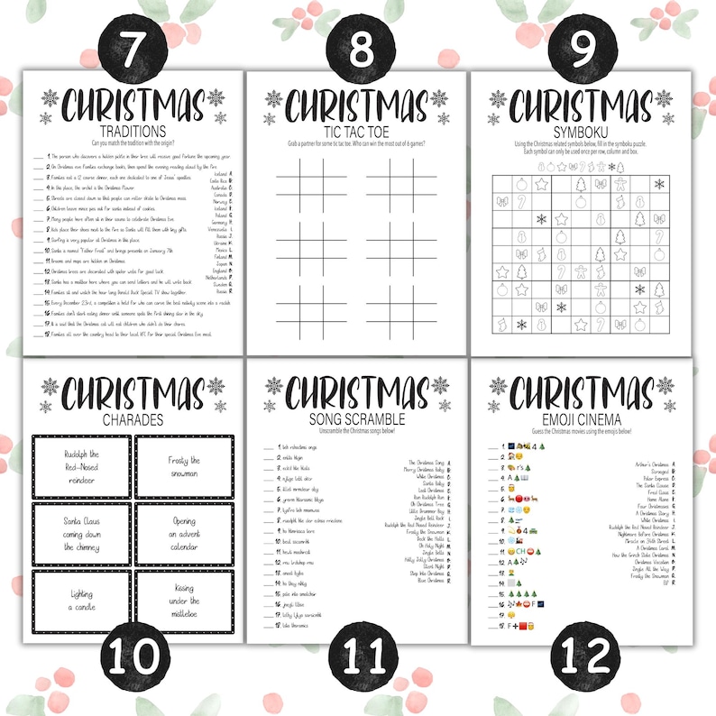 Printable Christmas Party Game Bundle | Holiday Classroom Party Games ...
