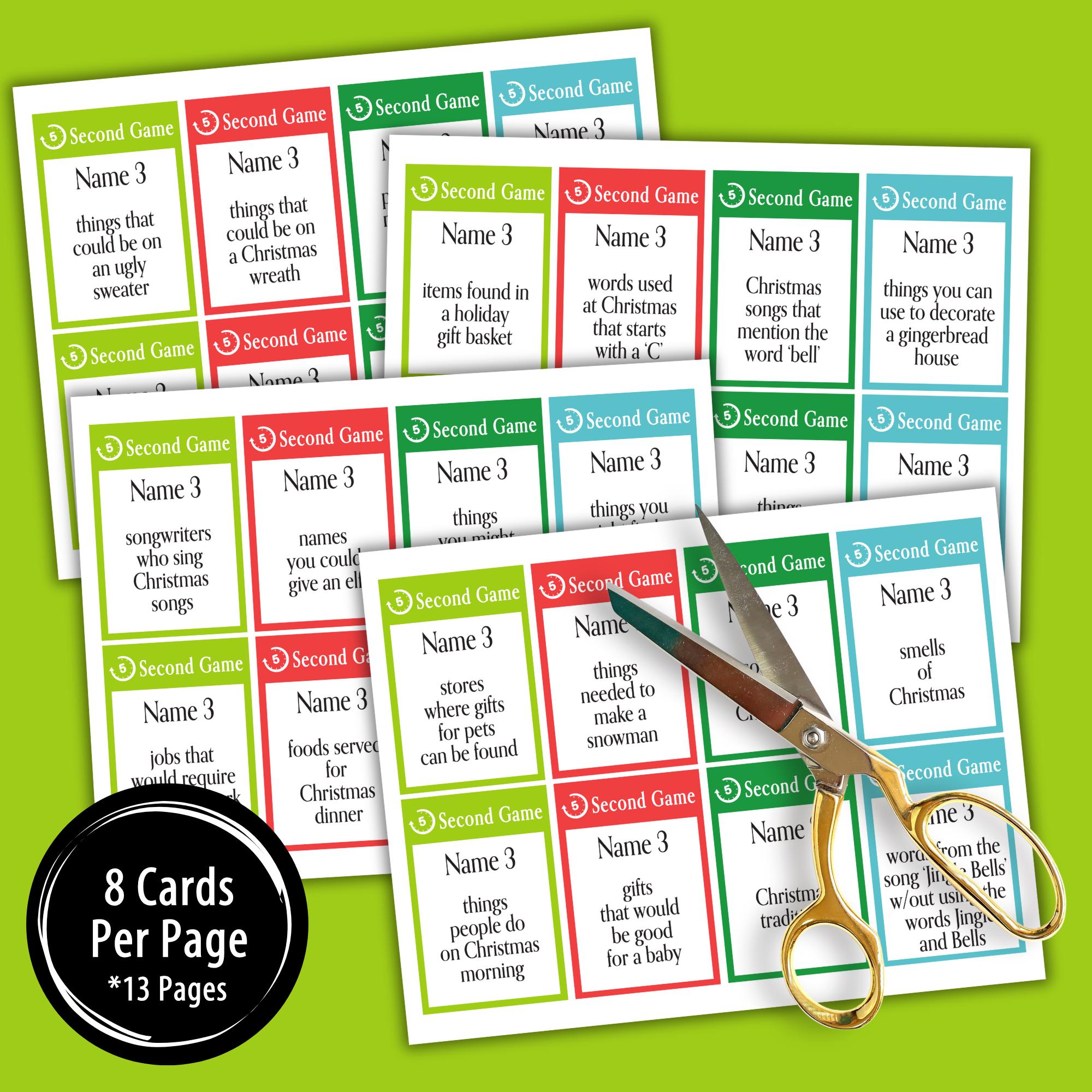 Christmas 5 Second Think Fast Game | Office Party Christmas Game ...