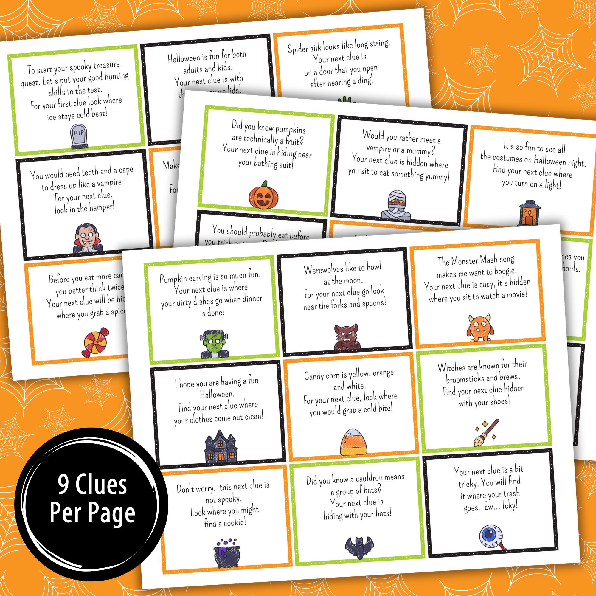 Indoor Halloween Treasure Hunt for Kids | Halloween Scavenger Hunt With ...