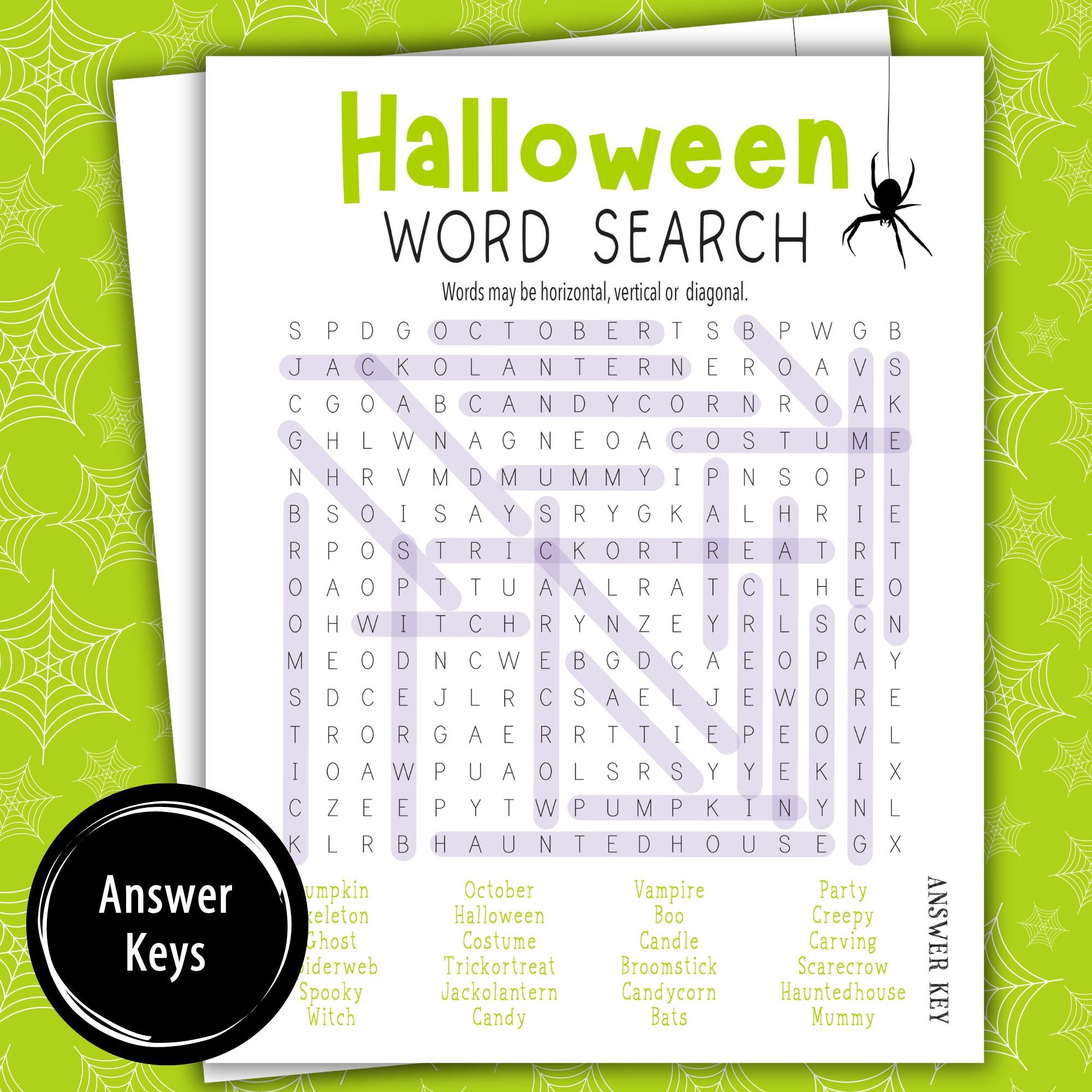 Halloween Printable Word Search | Printable Halloween Party Games ...