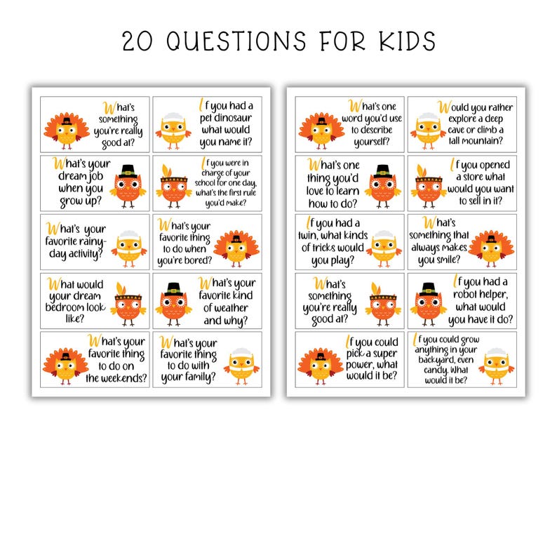 Printable Editable Thanksgiving Conversation Starter Cards | Fall Table ...