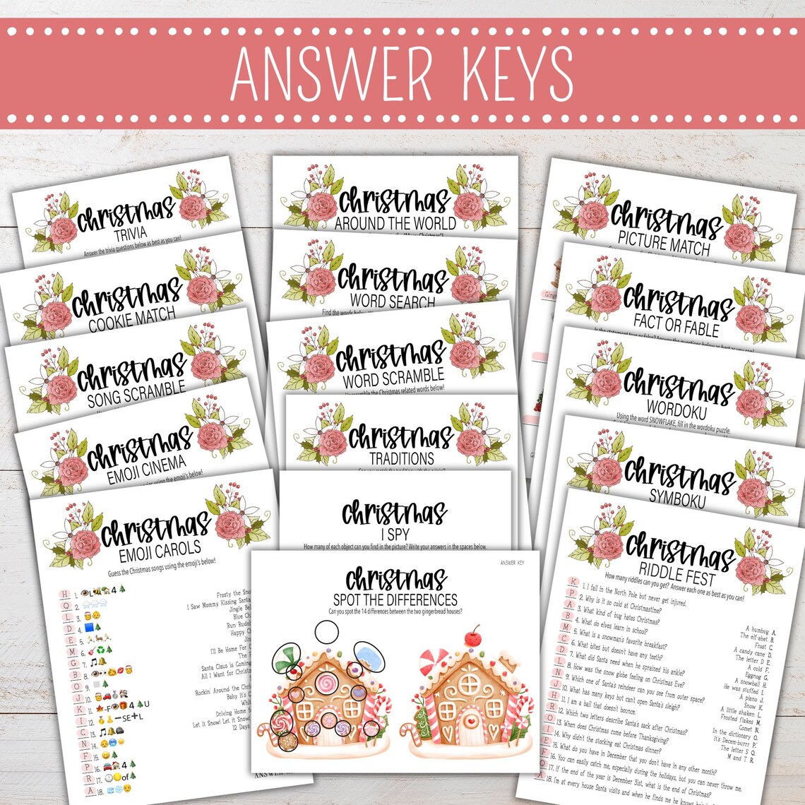 Printable Christmas Game Bundle | Holiday Classroom Party Games ...