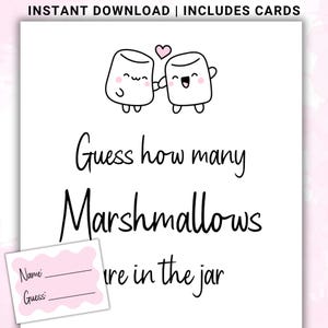 Fun Printable Slumber Party Guess How Many Marshmallows Game 8.5x11 ...