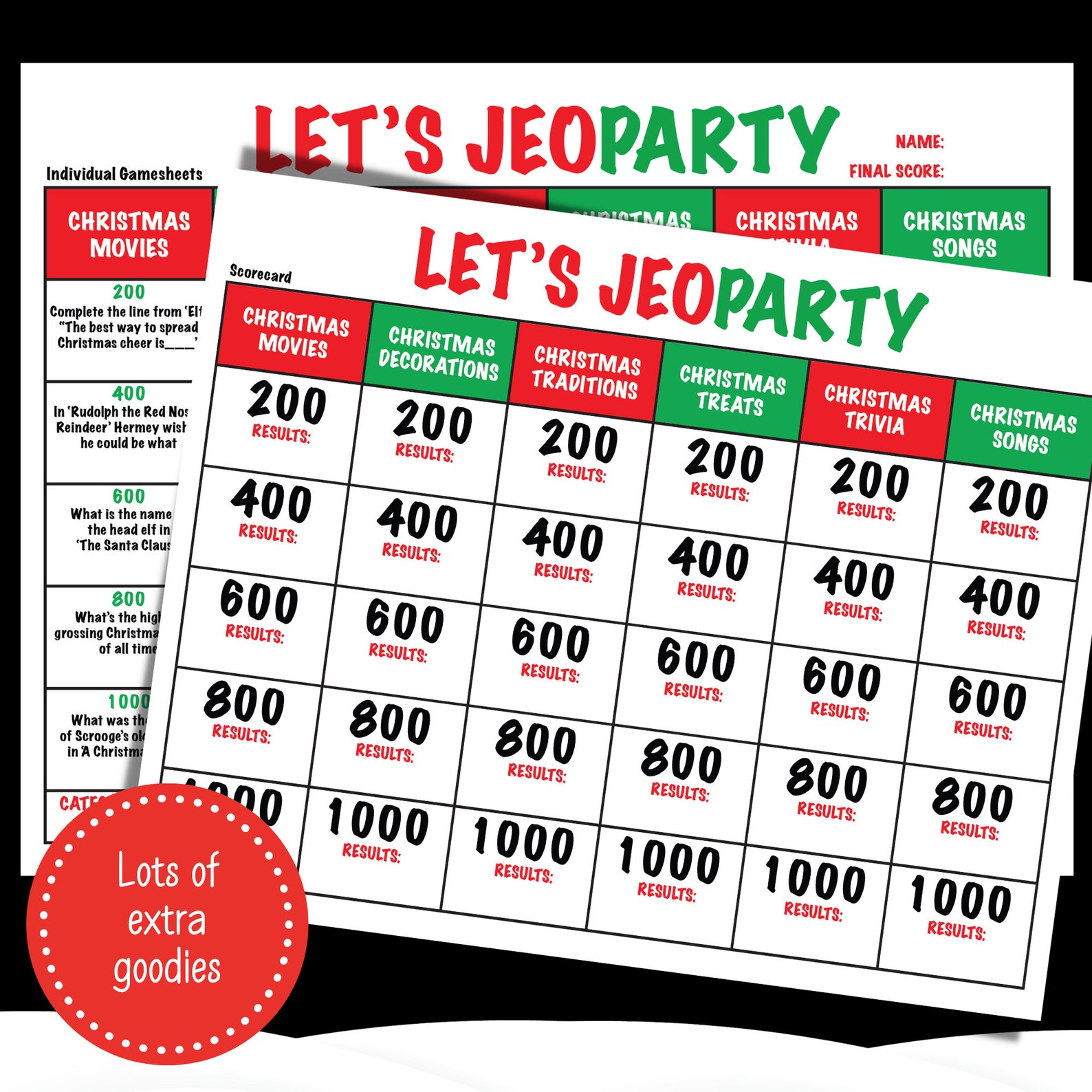 Christmas Jeopardy Game | Office Party Christmas Game | Family ...