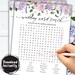Wedding Word Search | Wedding Shower Game | Bridal Shower Game Instant ...