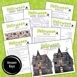 Halloween Game Bundle for All Ages | Classroom Halloween Printable ...