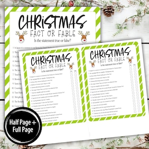 Christmas Fact or Fiction Game | Fact or Fable Christmas Party Game ...