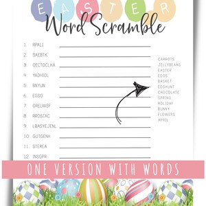 Easter Printable Games, Easter Word Scramble, Printable Kids Games ...