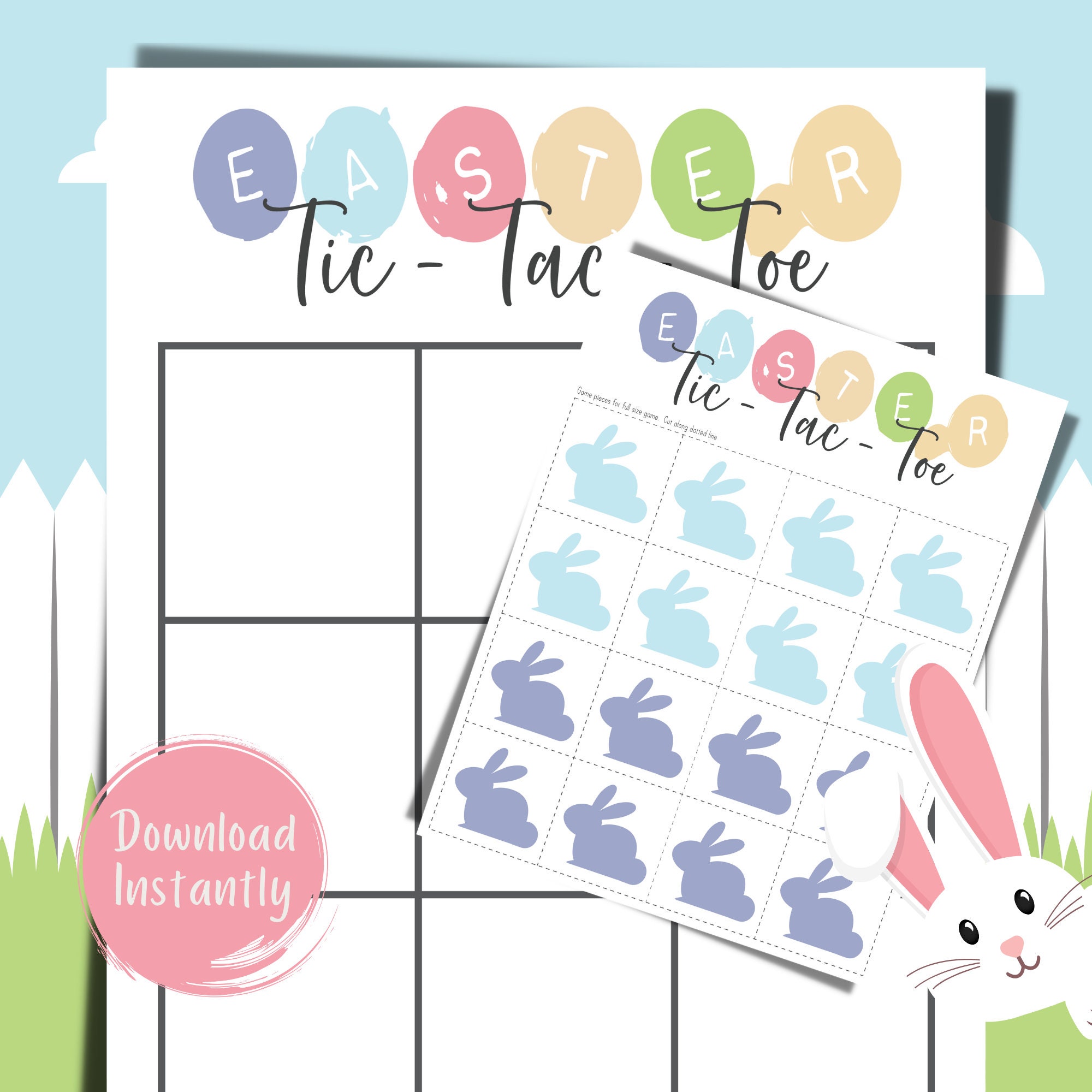 Printable Games | Easter Tic-tac-toe | Easter Games | Easter Day | Tic ...