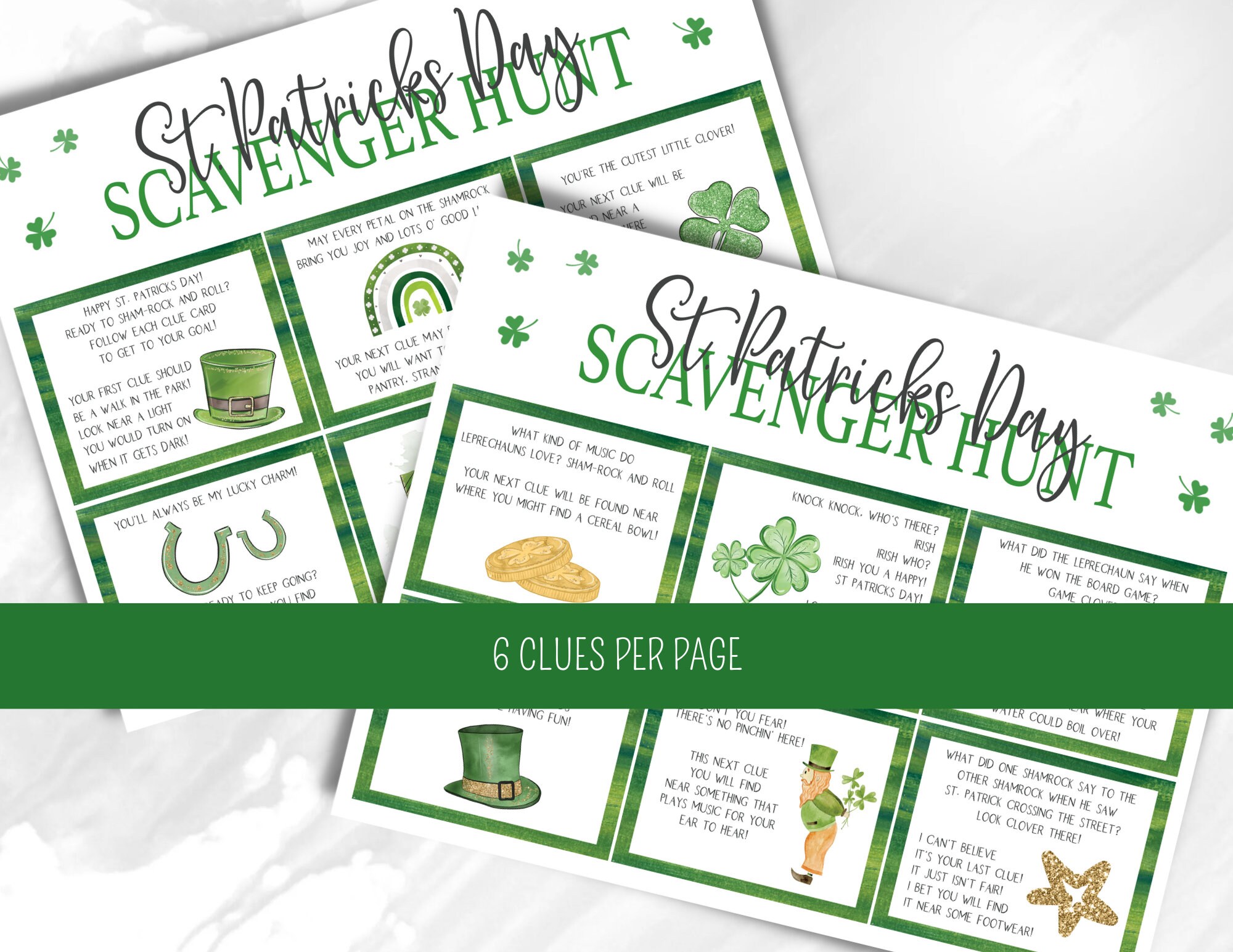 St Patricks Day Scavenger Hunt for Kids Fun Indoor Treasure Hunt ...