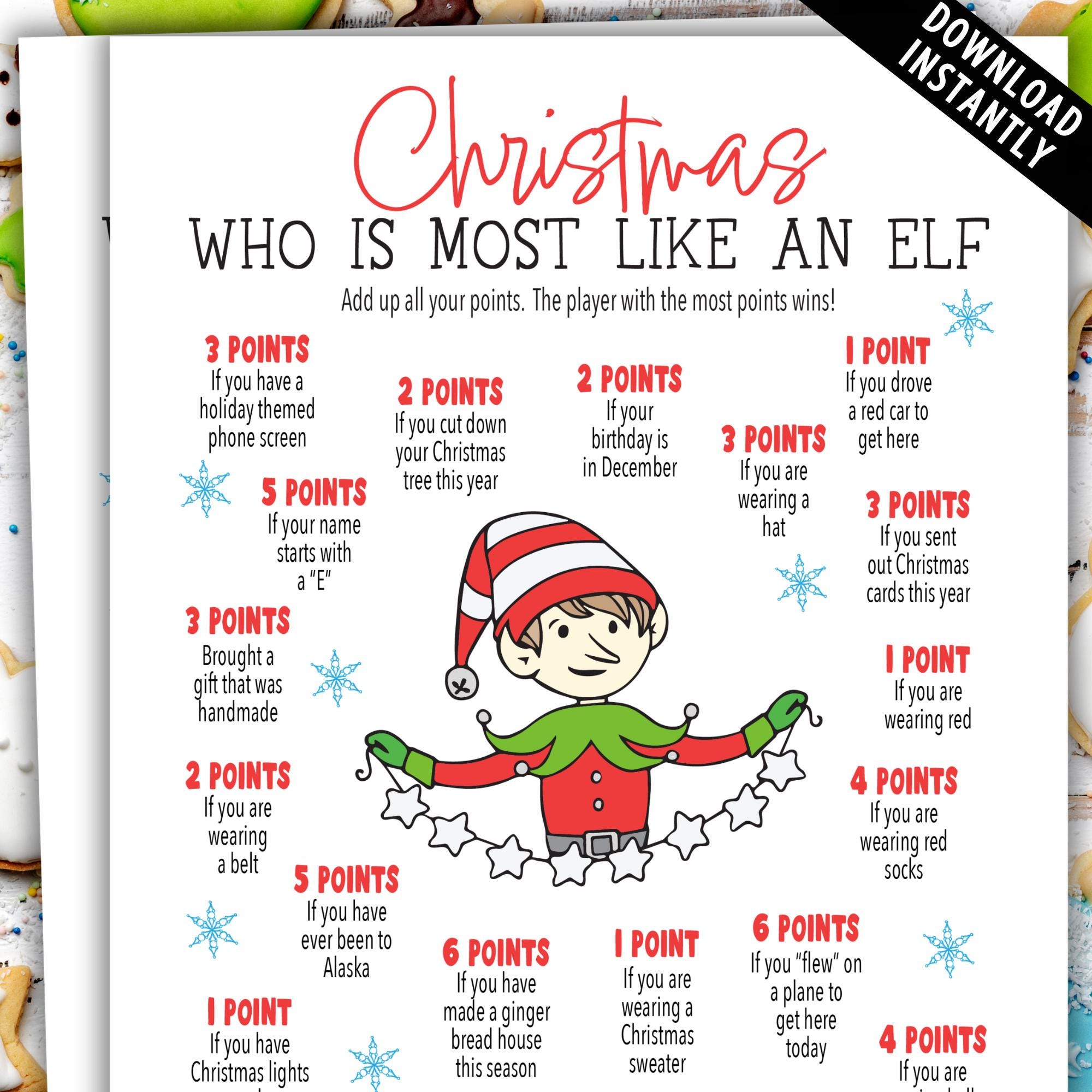 Christmas Who is Most Like an Elf Game | Holiday Office Party Games ...