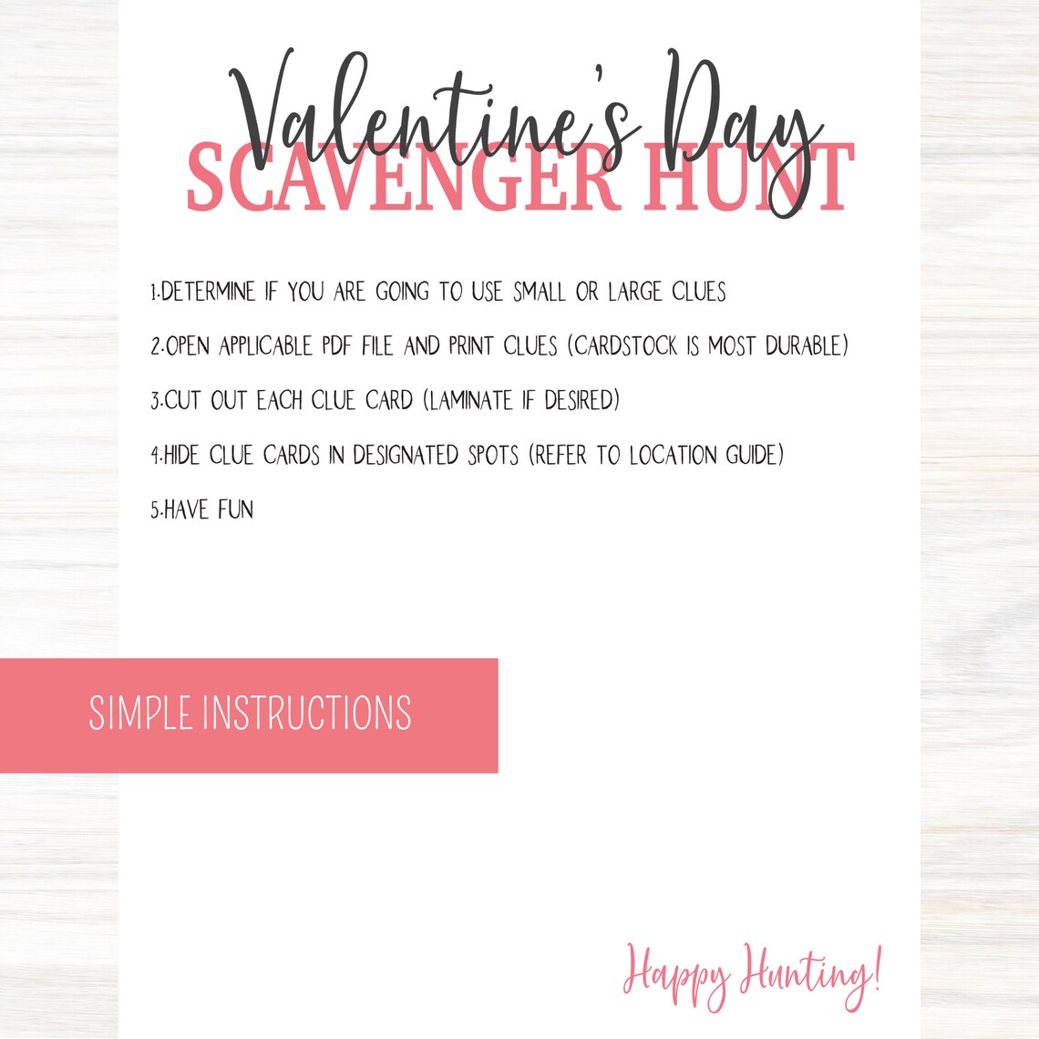 Valentines Day Scavenger Hunt Valentines Scavenger Hunt Valentines ...