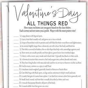 Fun Printable All Things Red Game for All Ages | Black and White ...