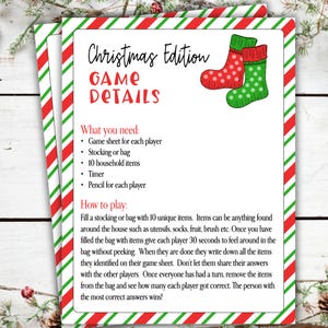 Christmas Whats in the Stocking Game | Christmas Party Instant Download ...