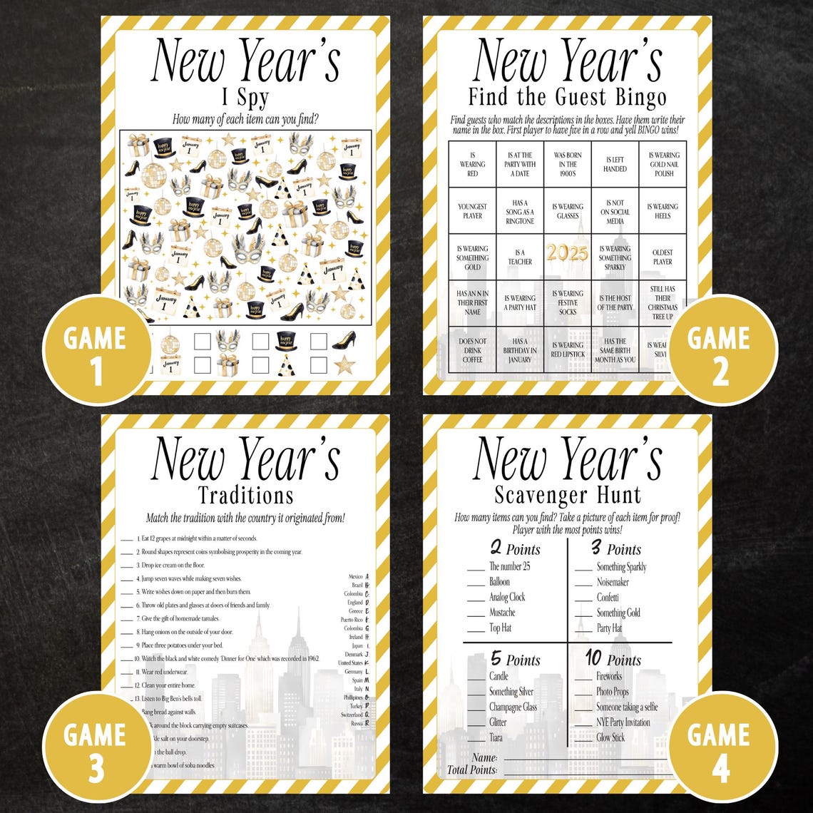 New Years Edition Instant Download Game Bundle | Holiday Classroom ...
