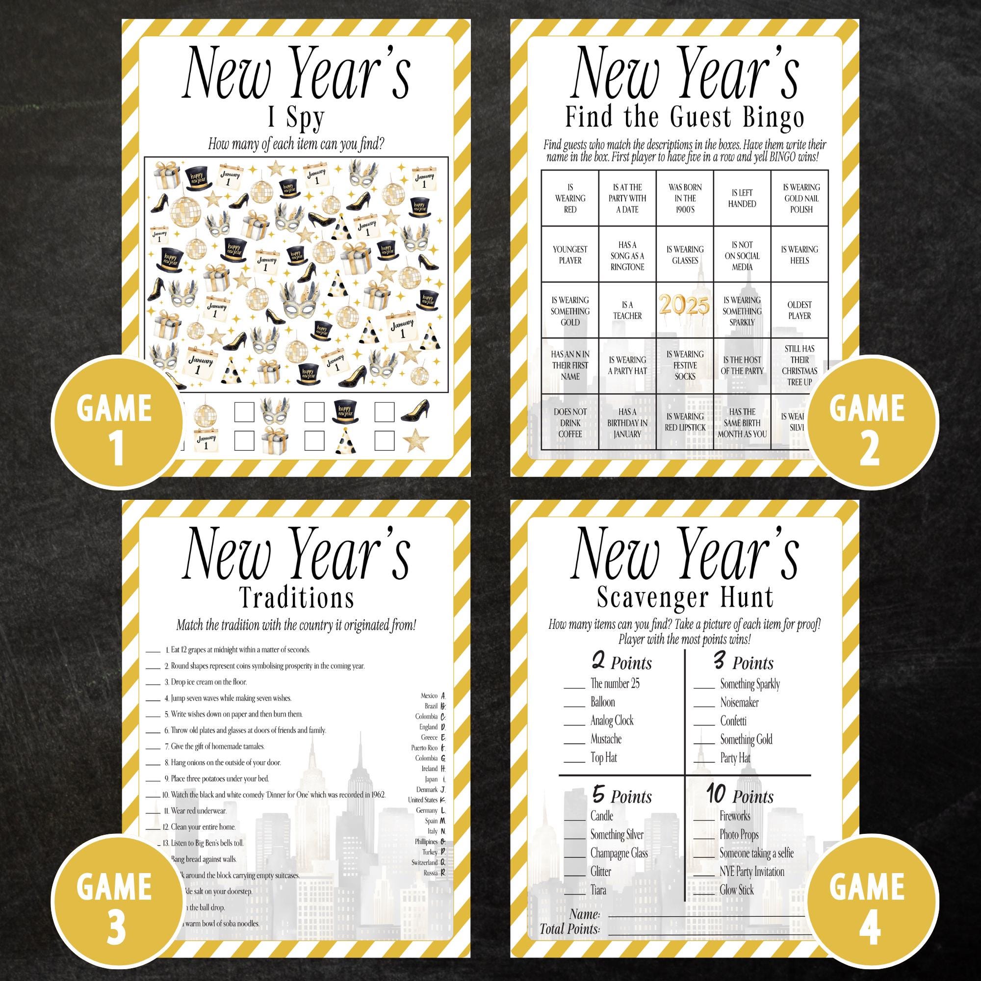 New Years Edition Instant Download Game Bundle | Holiday Classroom ...