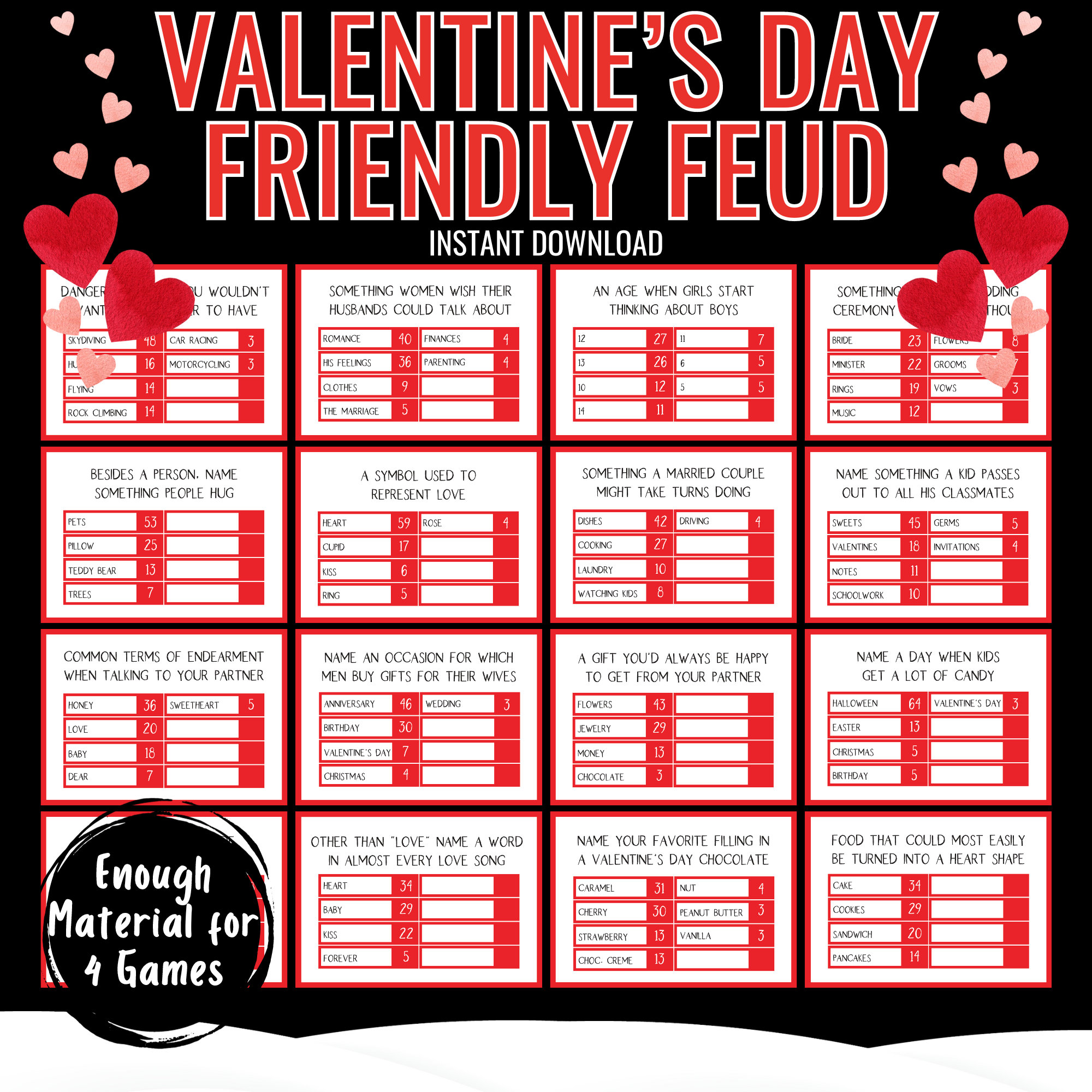 Valentine's Friendly Feud | Valentine's Day Game | Valentine's Day ...